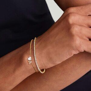 Jewelry | Gold Bracelets For Women Trendy Dainty 14k Gold Plated ...